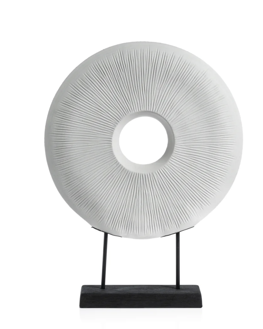 Sm. Ceramic Milling Stone Disc on Stand – Absolutely Inc.